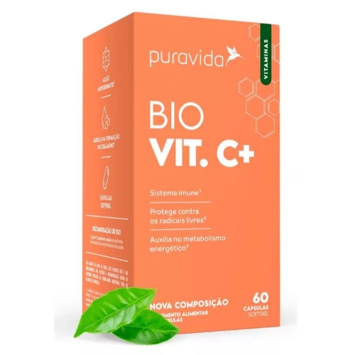 Bio Vit C+ Vitamina C Lipossomal (60 caps) - Pura Vida - Corpo & Vida Suplementos Alimentares e ...