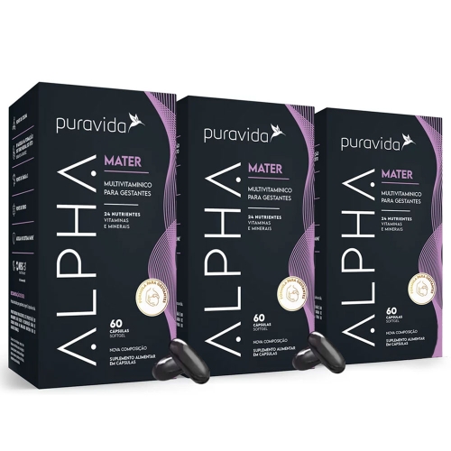 Kit 3 un Alpha Mater (60 Cápsulas) - Pura Vida - Corpo & Vida Suplementos Alimentares e ...