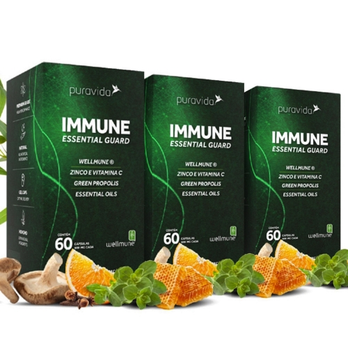 Kit 3 un Immune Guard 600mg (60 Cápsulas) Pura vida - Corpo & Vida ...