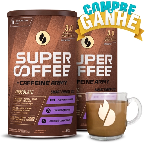 Compre 2un SuperCoffee (380g) - Caffeine Army e Ganhe Xícara - Corpo & Vida Suplementos ...