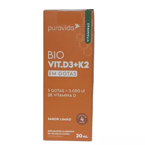 Bio Vit D3 + K2 (20ml) - Pura Vida - Corpo & Vida Suplementos Alimentares e Vitaminas - Corpo ...