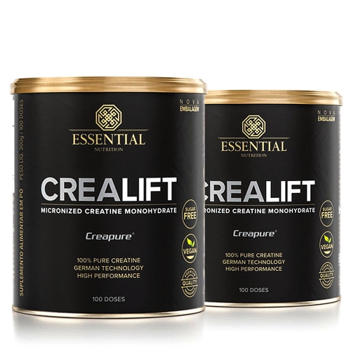 Kit 2unid Crealift - Creatina Monohidratada (300g) - Essential - Corpo ...