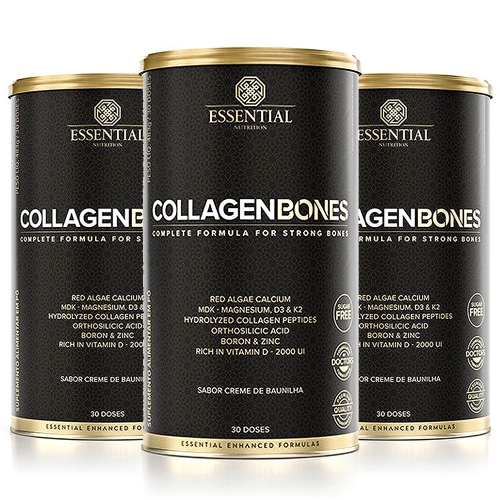 Kit 3unid Collagen Bones (483g) - Essential - Corpo & Vida Suplementos Alimentares e Vitaminas ...